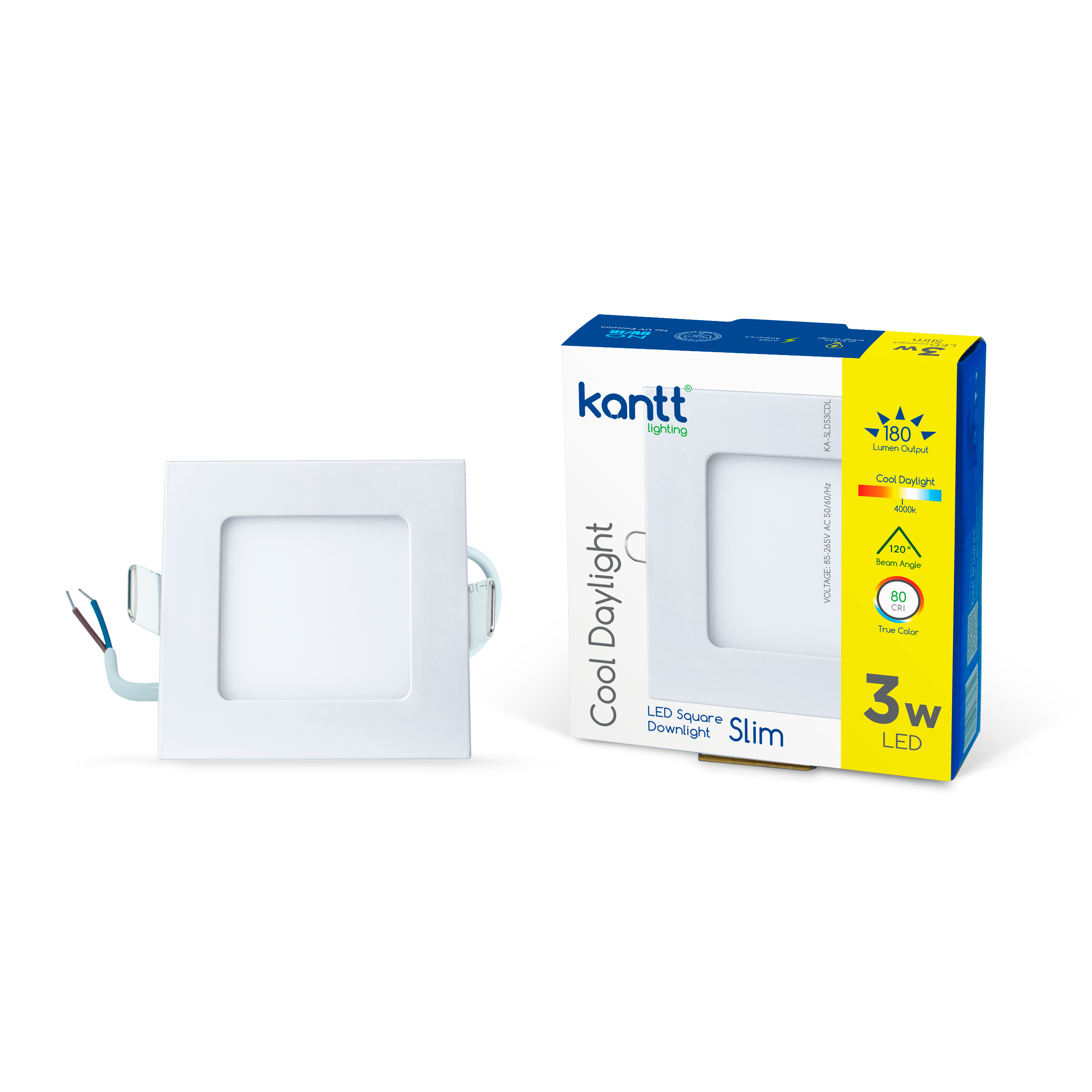 KA-SLDS3CDL Slim Square 3W - Kantt